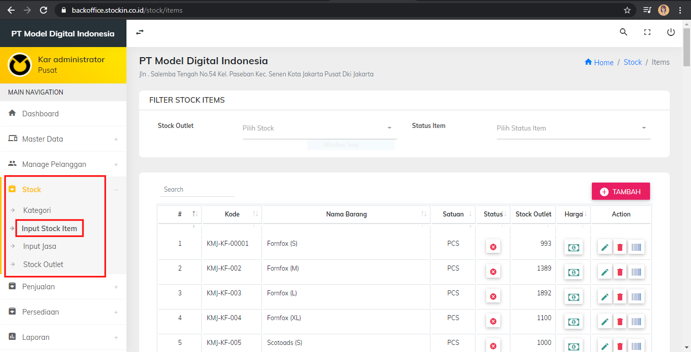 STOCKIN POS | Cara Input Nama Stock Item